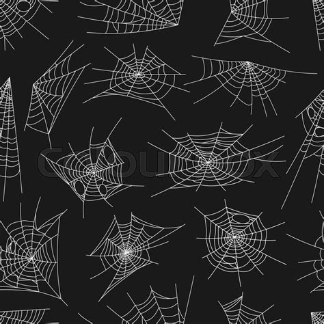 Spiderweb Pattern Seamless Spider Web Stock Vector Colourbox
