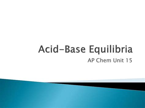 Ppt Acid Base Equilibria Powerpoint Presentation Free Download Id