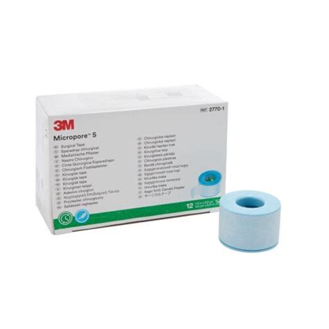 3m Micropore S Silicone Medical Tape 1 Inch X 5 12 Yard Blue Bx12