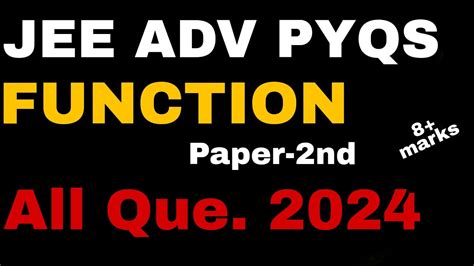 Iit Jee Advanced Pyq 2024 Function All Questions Youtube