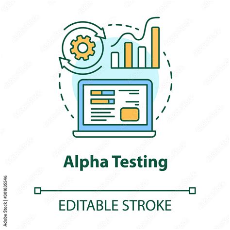 Alpha Testing Concept Icon Software Development Stage Idea Thin Line Illustration Application