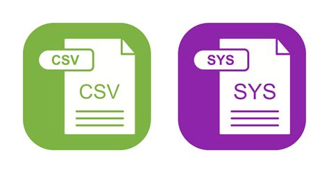 CSV And SYS Icon 32646171 Vector Art At Vecteezy