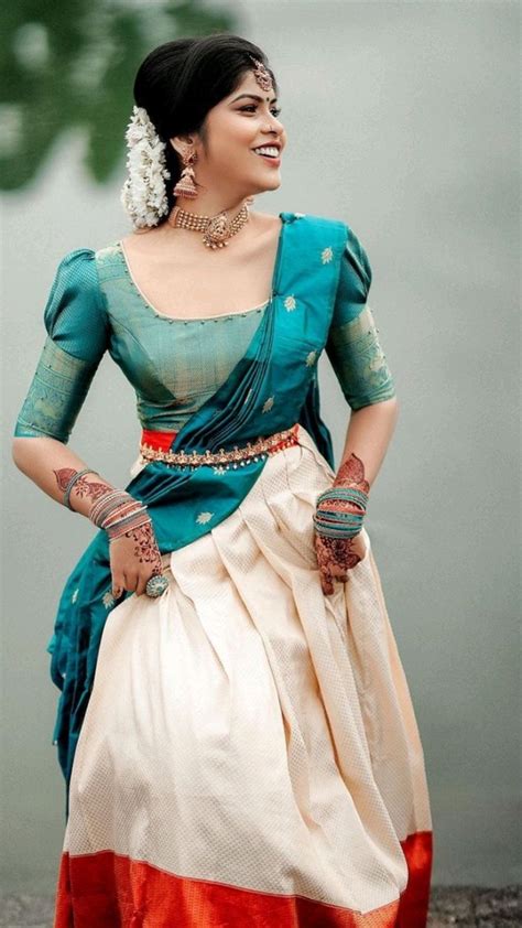 22 Latest Half Saree Blouse Designs For A Stunning Traditional Look