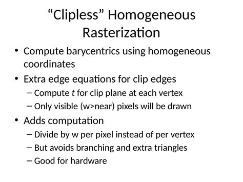 Graphics Pipeline Rasterization