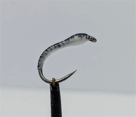 White And Black Ghost Buzzer X 3 Barbless Fly Fishing Flies Granite