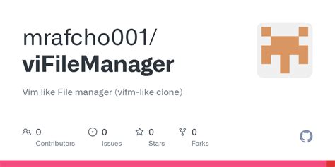 GitHub Mrafcho ViFileManager Vim Like File Manager Vifm Like Clone