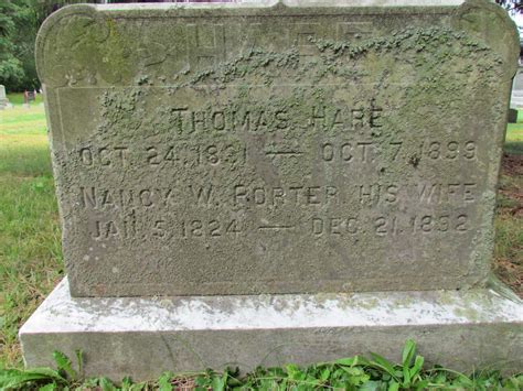Nancy W Porter Hare 1824 1892 Find A Grave Memorial