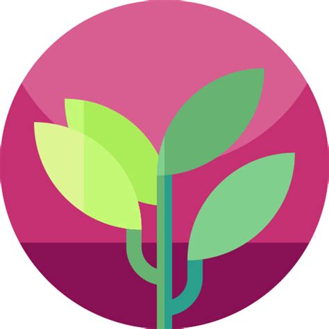 Herbs Geometric Flat Circular Flat Icon