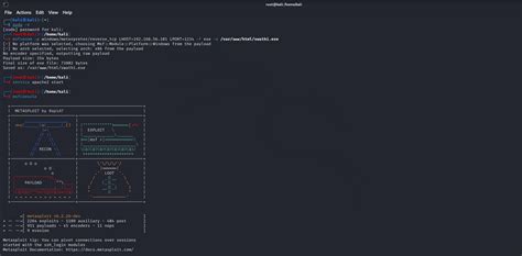 malware attack using msfvenom step 1 getting super access using the