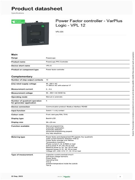 Powerlogic Pfc Controller Vpl12n Pdf