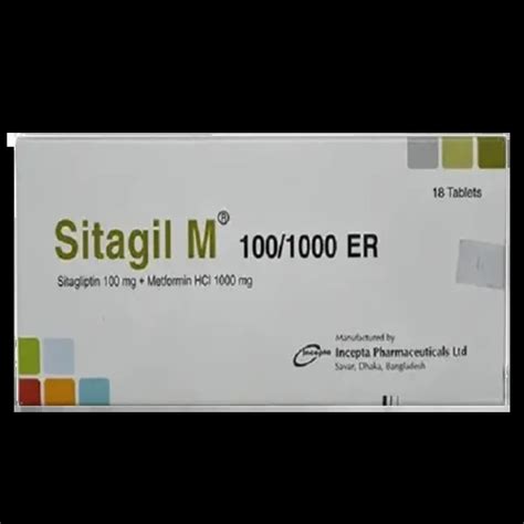 Sitagil M 1001000 Er Incepta Pharmaceuticals Ltd Order Online