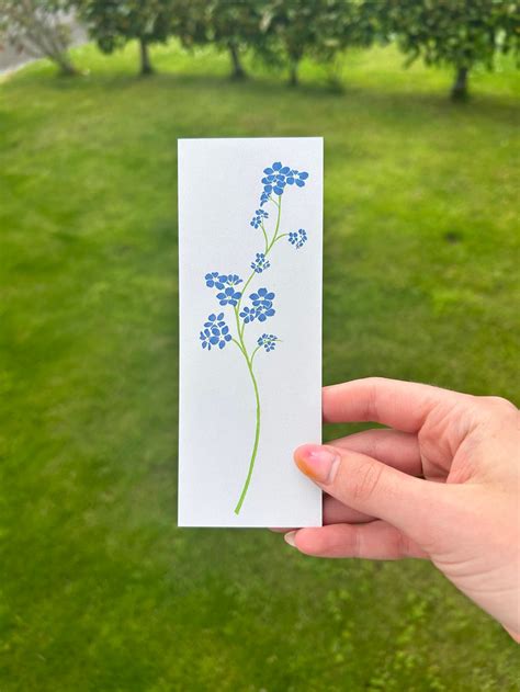 Forget Me Not Bookmark Etsy Uk
