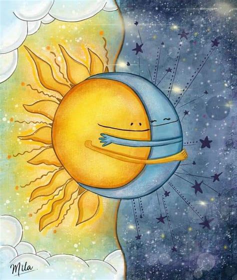Pin By Cynthia Bower On Sun Art Moon And Sun Painting Celestial Art