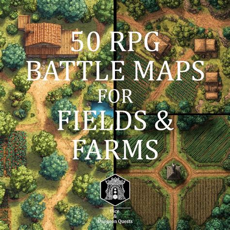 Battle Map Art 50 Digital Maps For Fields And Farms For Vtt Rpg