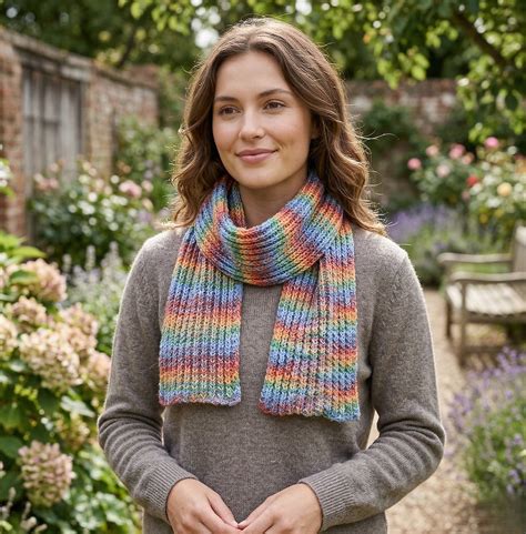 Easy Faux Rib Infinity Knitted Scarf Pdf Pattern Jemimas Creative