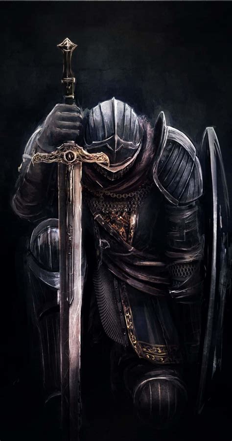 Cartoon Knight In Shining Armor