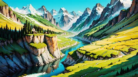 Wallpaper Ai Natural Landscape 4096x2304 K2065 2272208 Hd