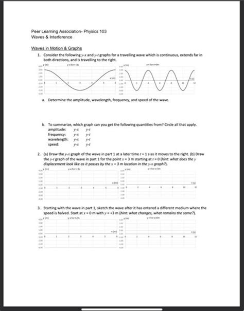 Solved Physics 103 Waves And Interference Waves In Motion And