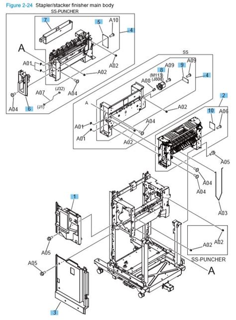 Part Diagrams Hp M806 M830 Laser Printer