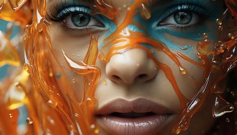 Free Photo Young Woman With Blue Eyes Looking At Camera Showcasing Beauty Generated By