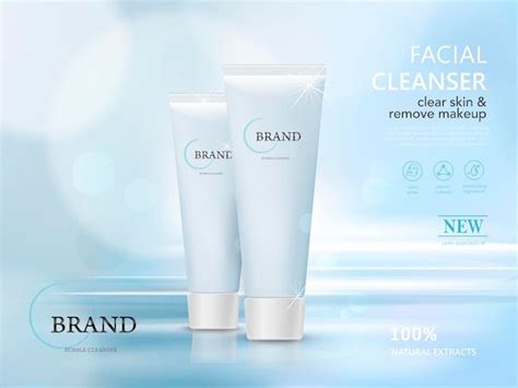 Premium Vector Facial Cleaner Container