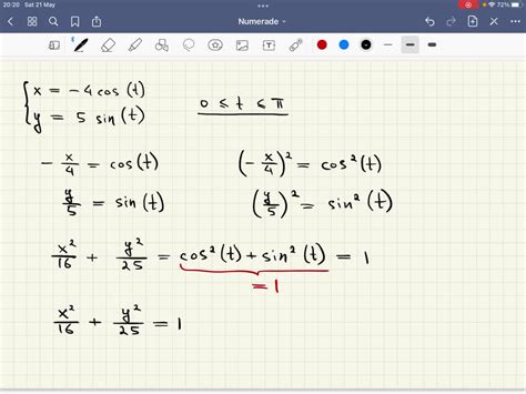 Solved Xsect Convert The Parametric Equation