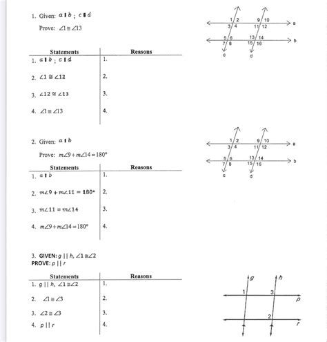 Solved 1 Given Aibcd Prove ∠1≅∠13 2 Given Ab Prove