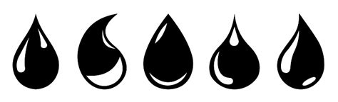 Symbol In Form Eines Wassertropfens Wassertropfenformsymbolsymbol Auf