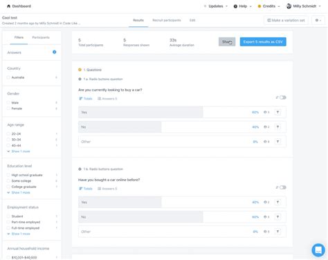 Gain Deeper Insights By Filtering Results In Lyssna Lyssna