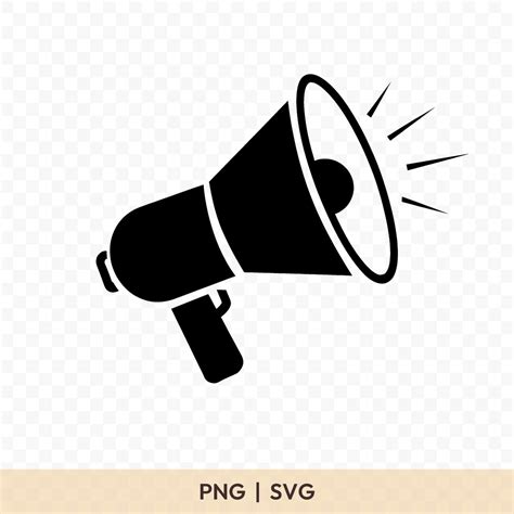 Megaphone Svg Megaphone Cut File Megaphone Png Megaphone Silhouette