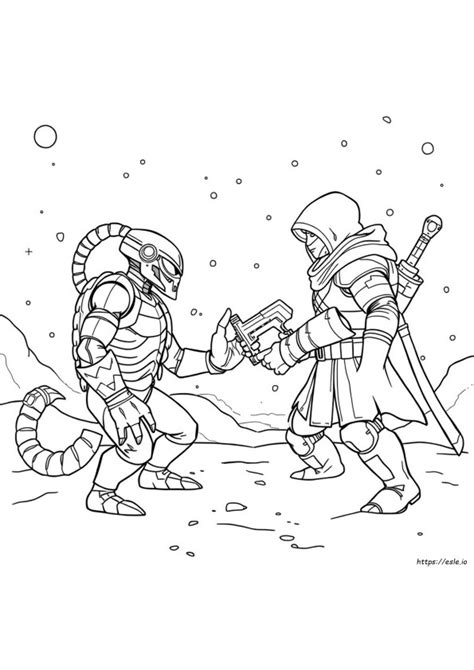 Scorpion Vs Sub Zero Gambar Mewarnai