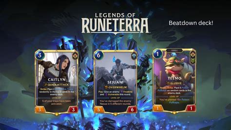 Teemo Caitlyn And Sejuani Beatdown Deck Youtube