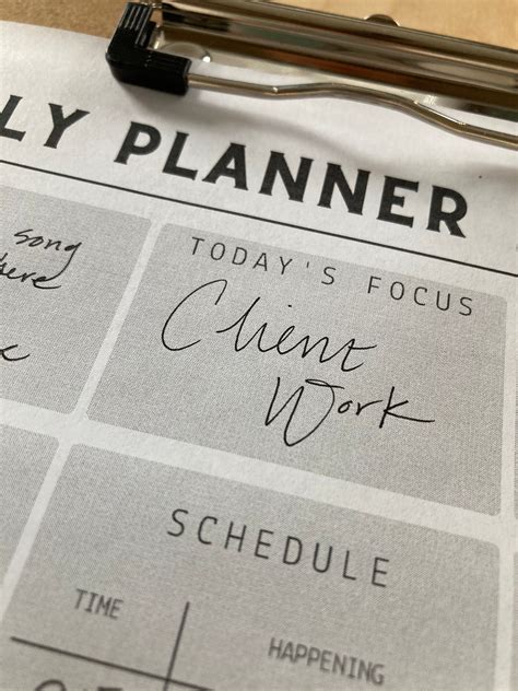 Daily Docket Printable For Visual Organizers Etsy