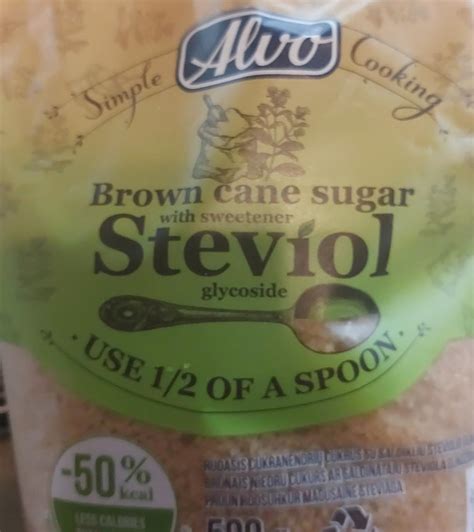 Сахар тростниковый нерафинированный Steviol Alvo - калорийность ...