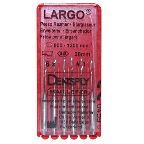 Dentsply Largo Ra Peeso Reamer 6pcs Actual
