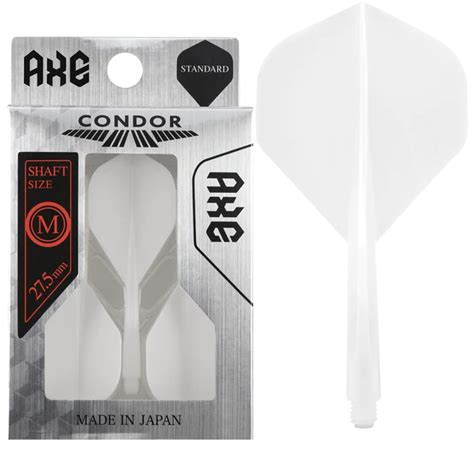 Condor Axe White Flight And Shaft Shape Black Dog Darts And Billiards