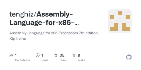 Github Tenghizassembly Language For X86 Processors Kip Irvine