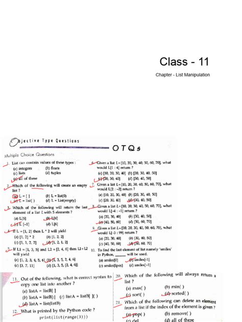 Exercise Of Chapter List Manipulation Pdf