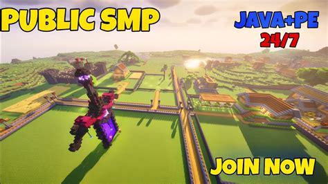 How To Join Minecraft Public Smp Java Pe Minecraft Public Smp Youtube
