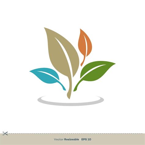 Premium Vector Green Leaves Vector Logo Template Illustration Design