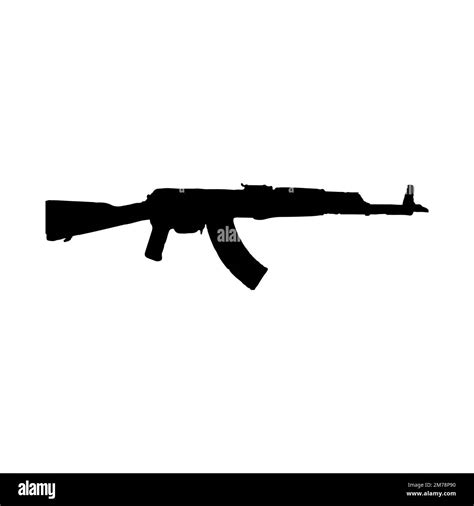 Assault Riffle Icon Simple Style No War Poster Background Symbol Gun