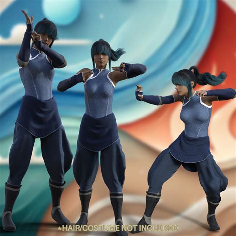 Element Bender Poses For Genesis 8 Female