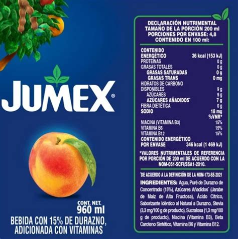 Bebida Jumex Con Durazno 960 Ml Zk Mayoreototal