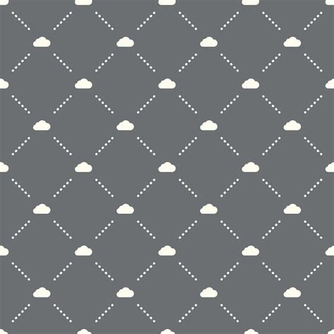 Premium Vector Seamless Cloud Pattern On A Dark Background Cloud Icon