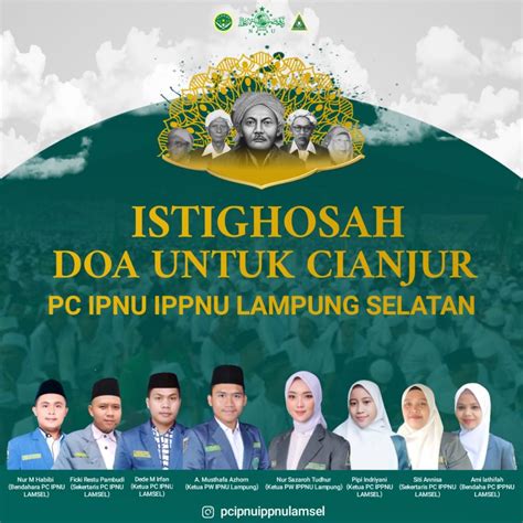 Pc Ipnu Ippnu Lampung Selatan Akan Gelar Istighosah Untuk Cianjur