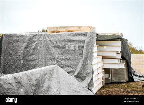 Building Construction Of Wooden Frame House Made Of Sip Structural