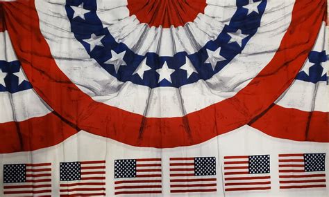 Americana Bunting Panel With Flags By Daisy Kingdom