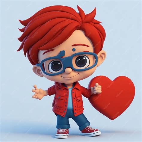 Premium Ai Image Cute Boy Cartoon Boy Love Icon Image Cute Comic