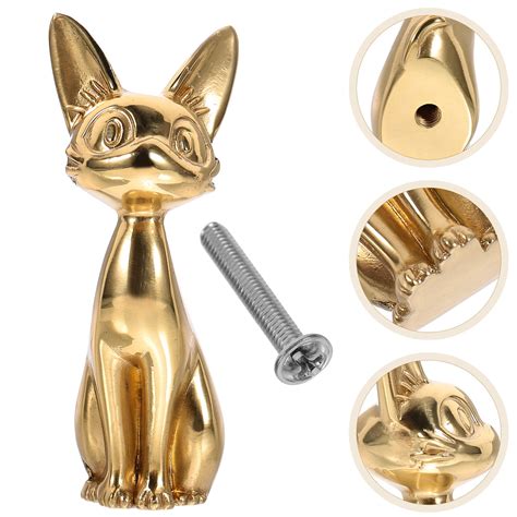 Pamingono Brass Cat Shaped Cabinet Knob 1set For Practical Use In Home