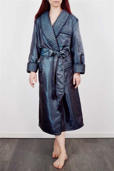 Silk Bathrobe Blue